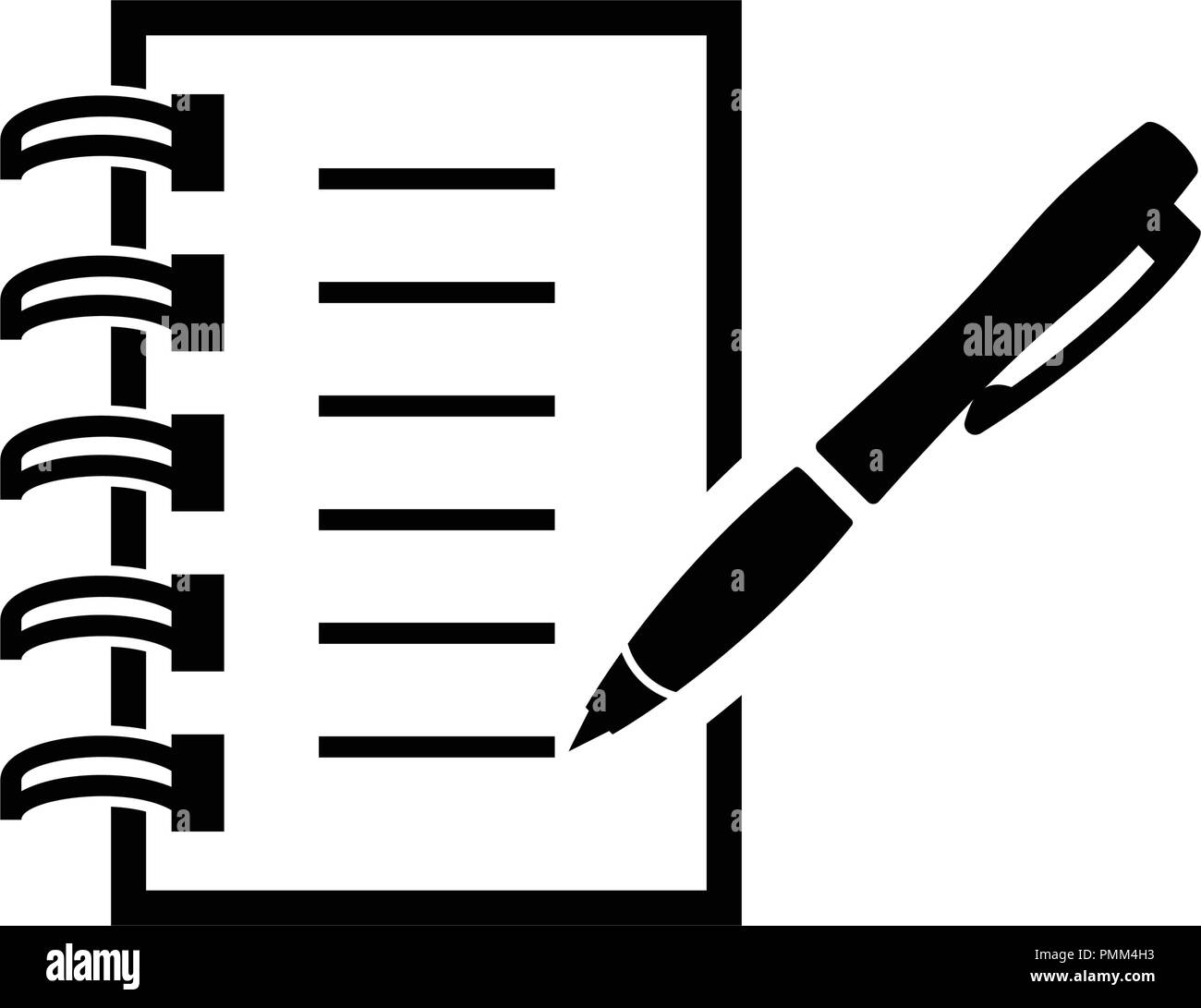 Contract signing document icon 2 vector Black Stock Vector Image & Art ...