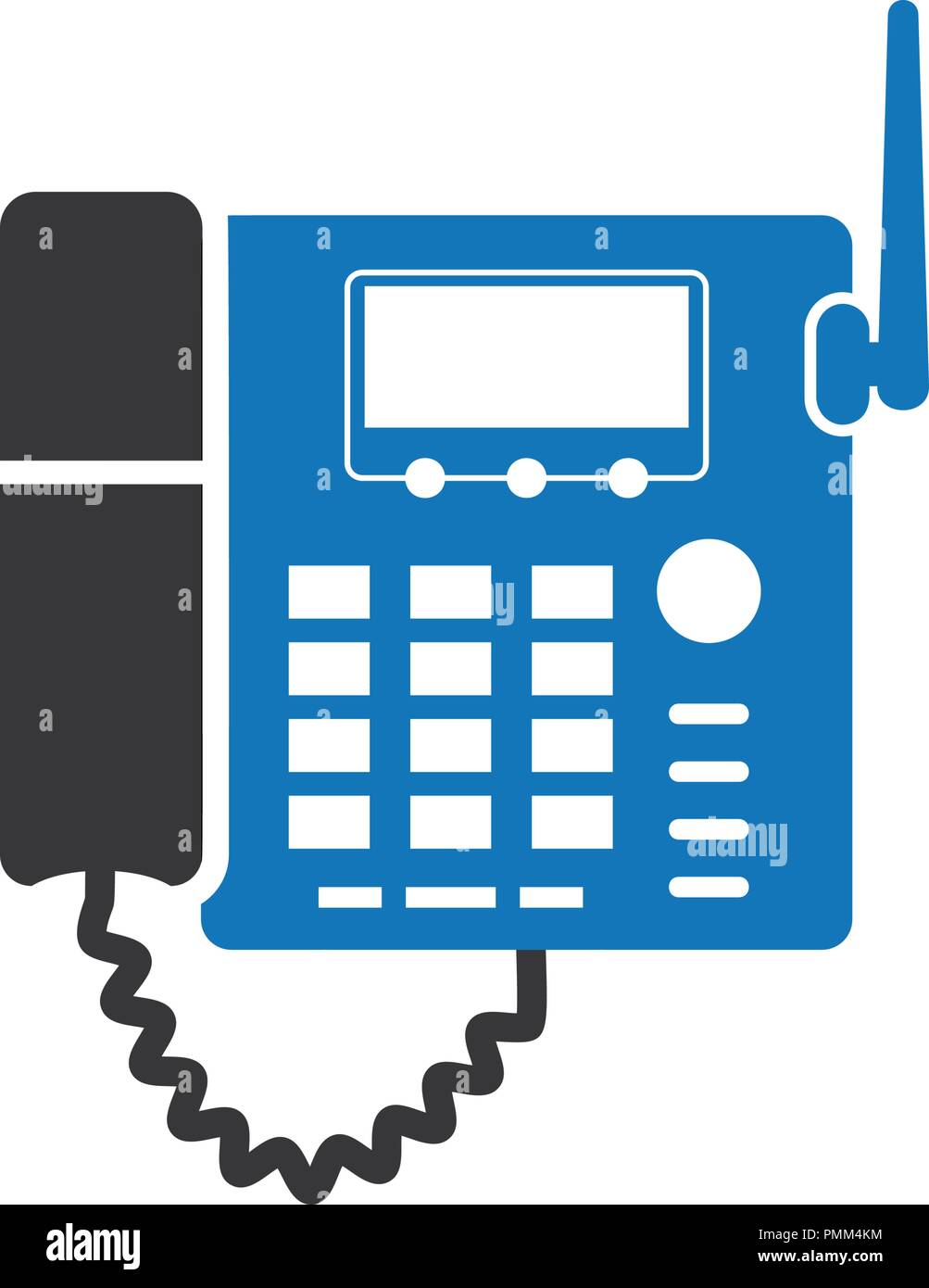 Office telephone icon vector sign symbol Blue Stock Vector Image & Art ...