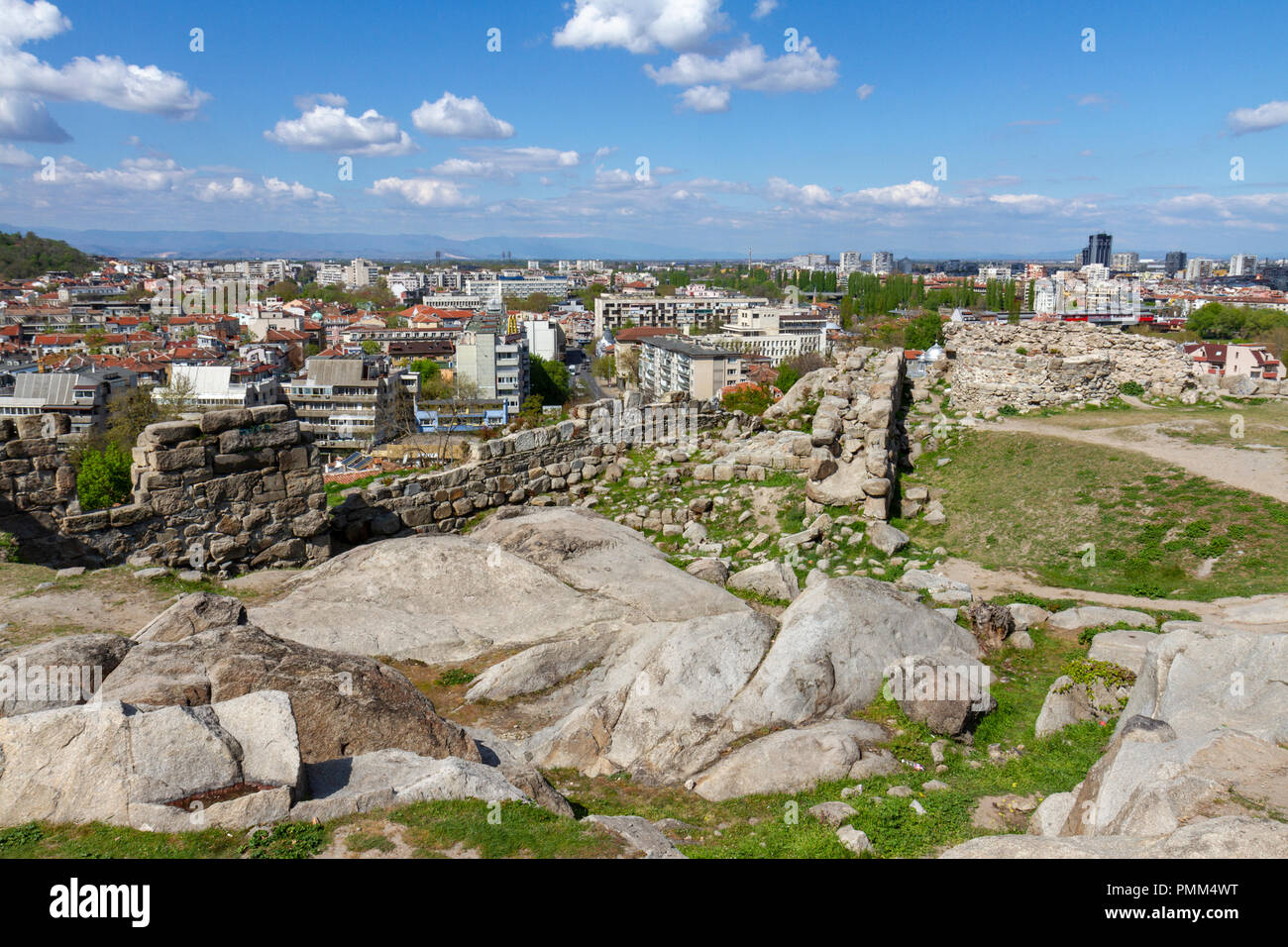 View of the city from the architectural complex on Nebet Tepe, one of ...