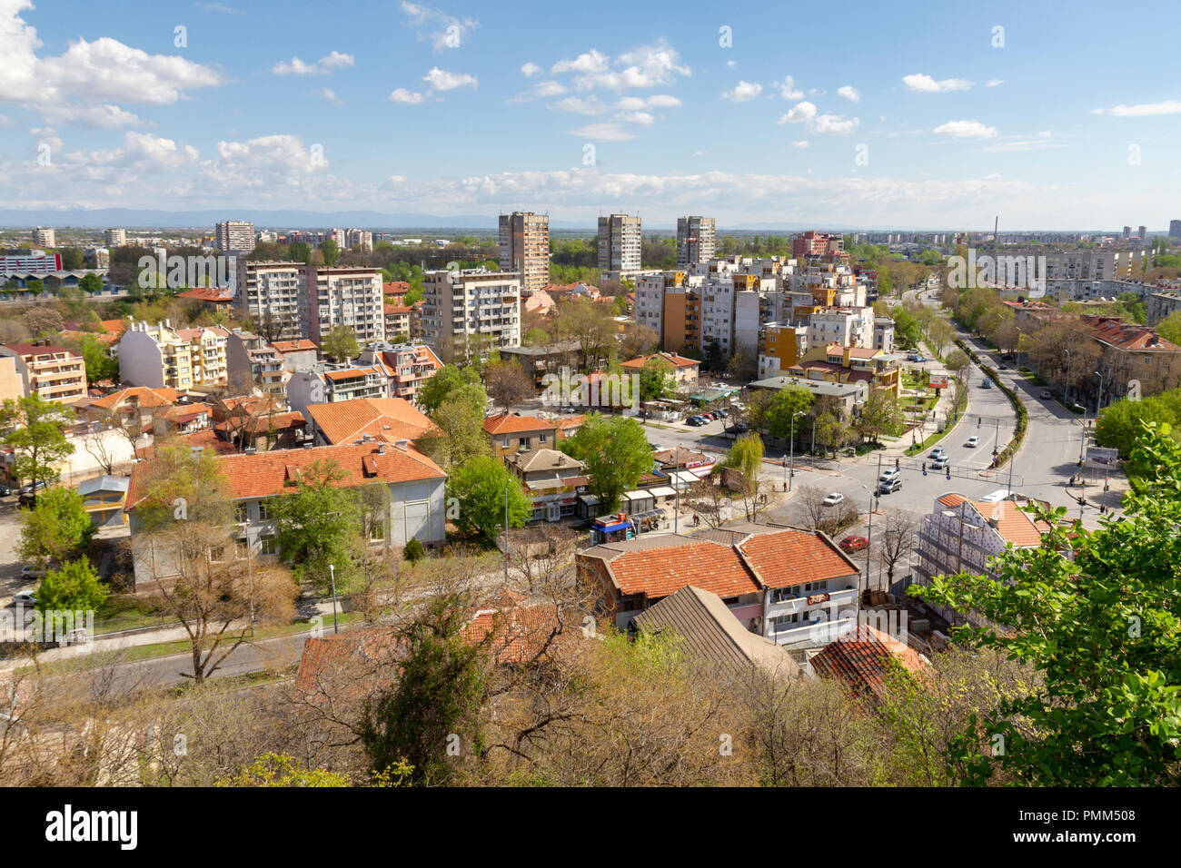 View of the city from the architectural complex on Nebet Tepe, one of ...