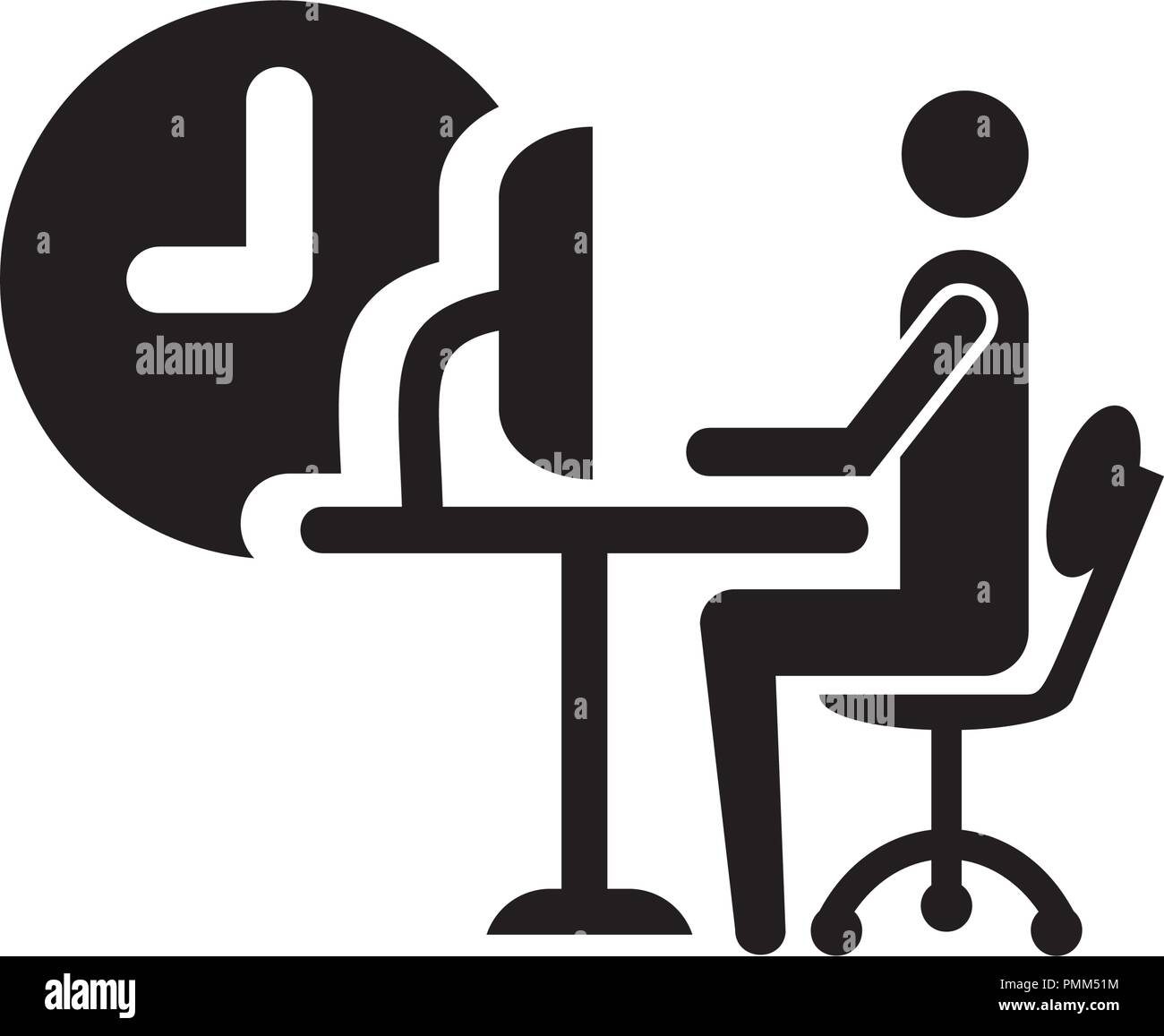 Black silhouette pictogram male sitting hi-res stock photography and ...
