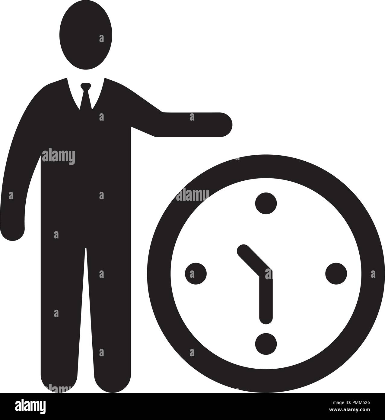 Time Management Icon - Business Concept. Glyph style - Isolated ...