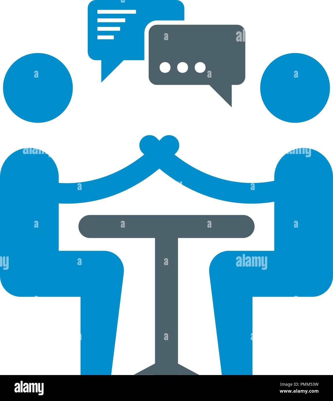 Business consulting and business management glyph icon blue Stock ...