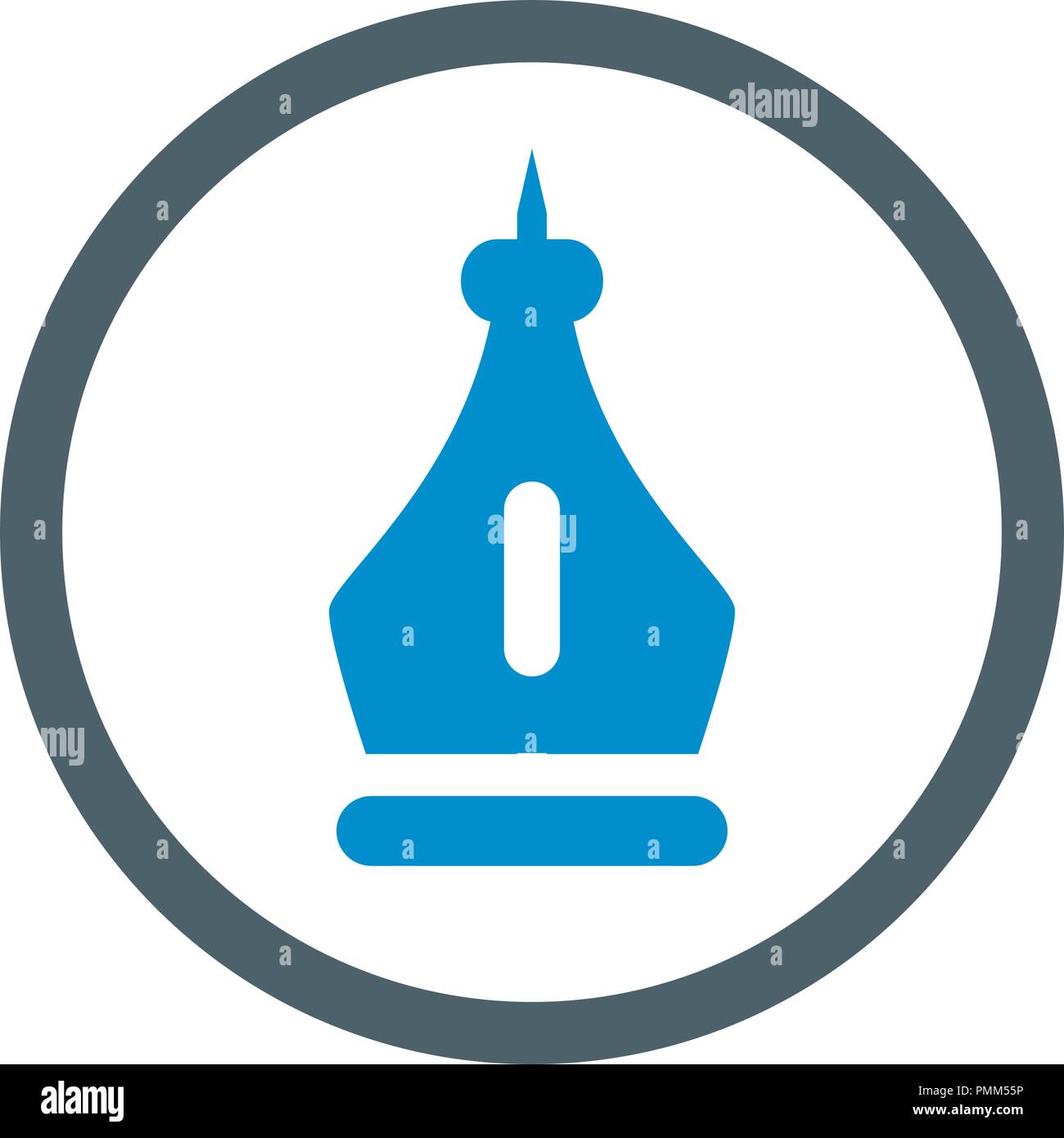 Pen nib icon symbol - vector blue Stock Vector Image & Art - Alamy