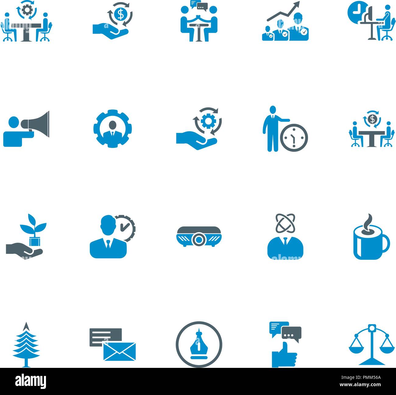 Business icons set. Glyph icons for business, management, finance ...