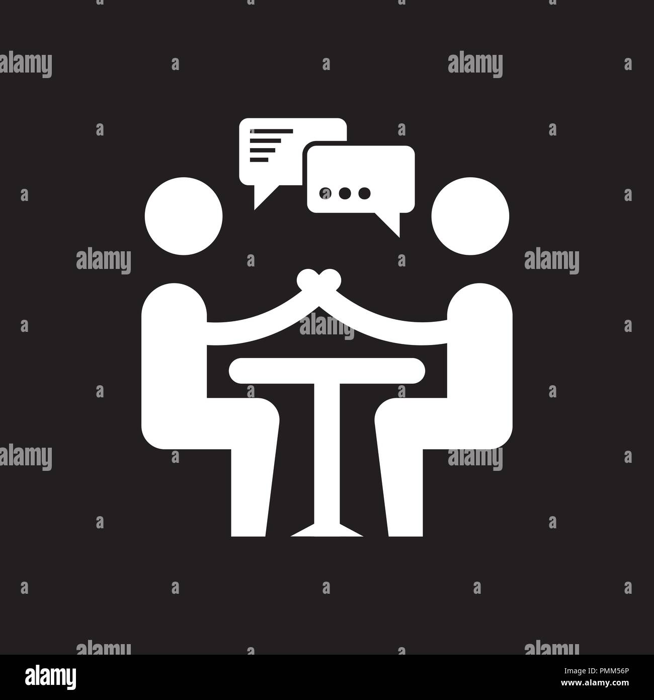 Business consulting and business management glyph icon white Stock ...