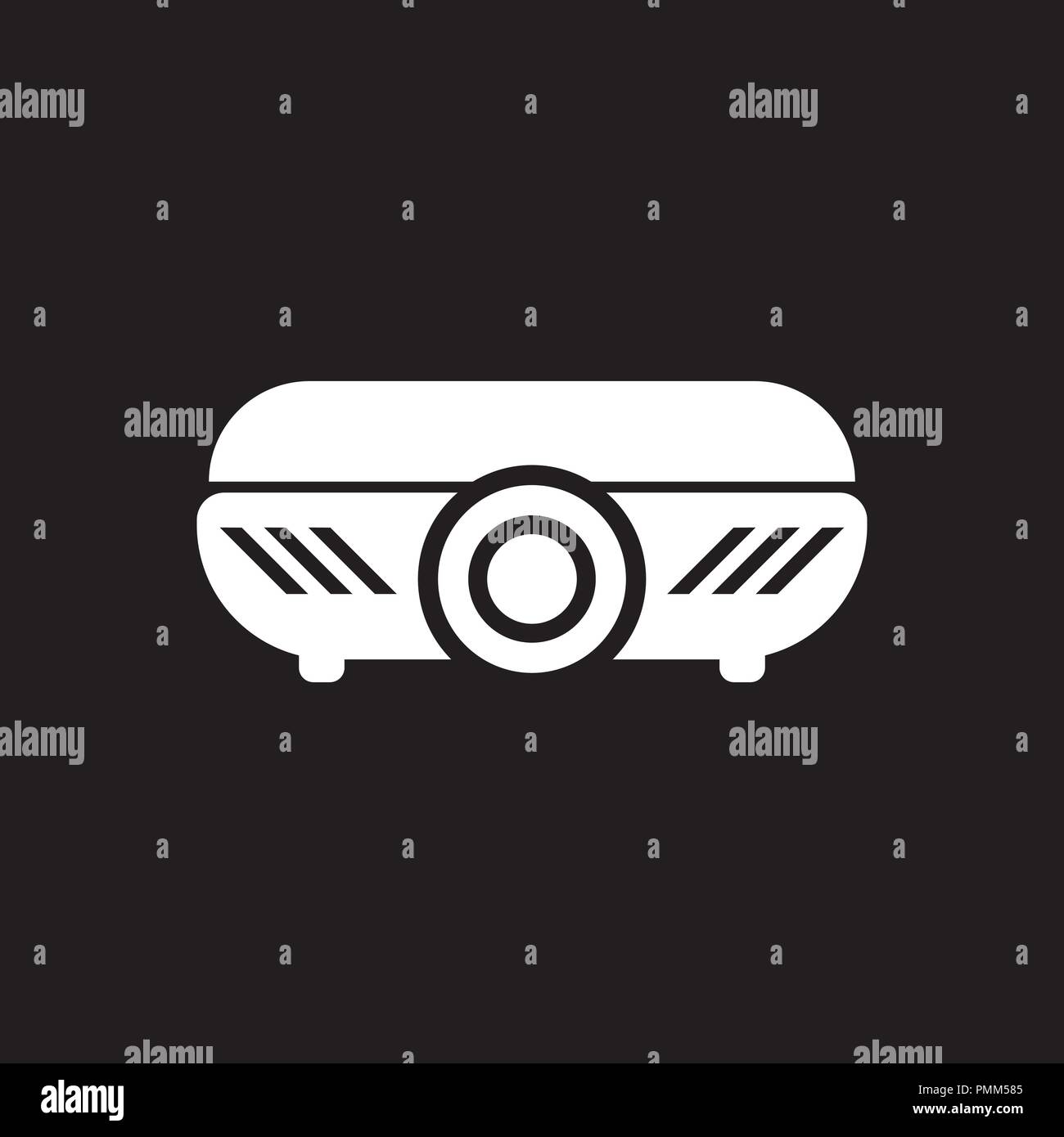 Projector icon - vector illustration white Stock Vector Image & Art - Alamy