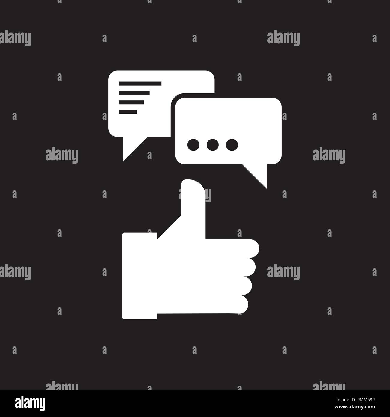 Black speech bubble like Stock Vector Images - Alamy