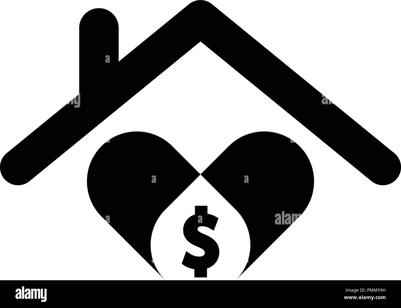 Real estate price icon vector black Stock Vector Image & Art - Alamy