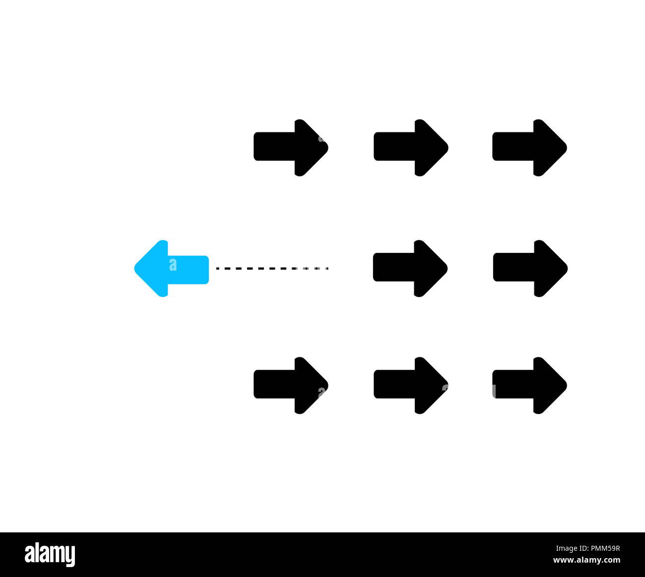 leader arrow against the current. business concept. illustration design ...