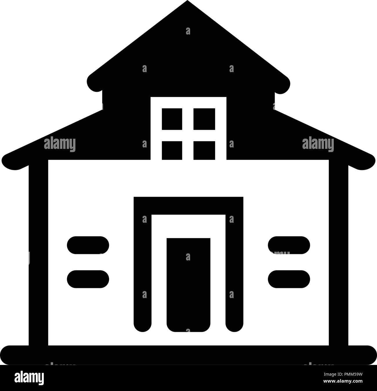 Home Icon Vector Black Stock Vector Image & Art - Alamy