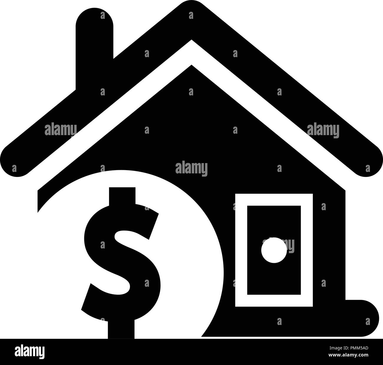 House price icon vector black Stock Vector Image & Art - Alamy
