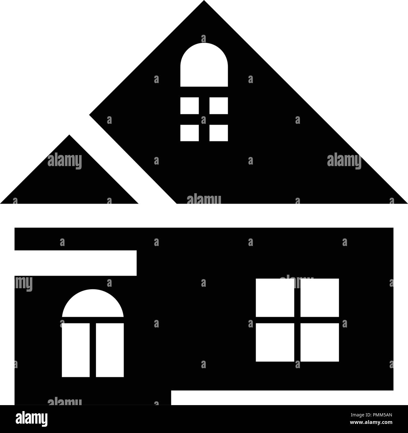 Home Icon Vector Black 2 Stock Vector Image & Art - Alamy