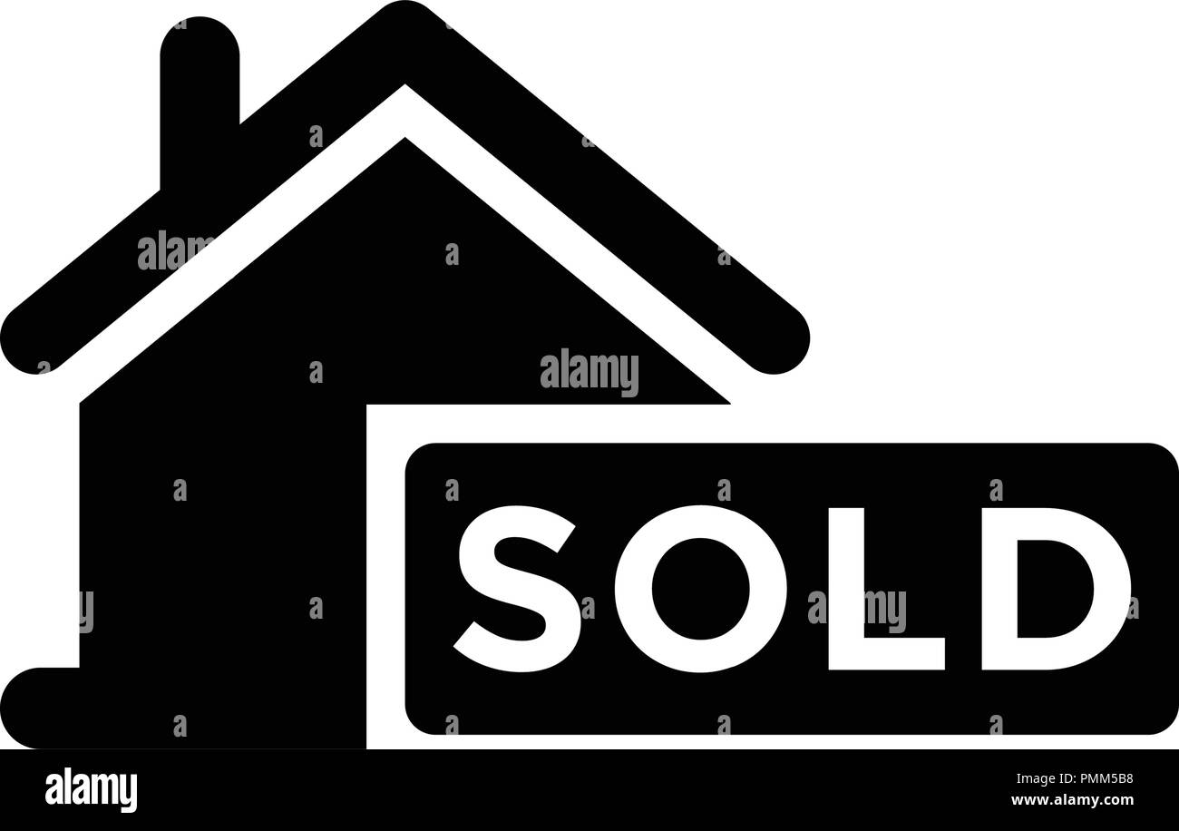 House sold sign icon vector black Stock Vector Image & Art - Alamy