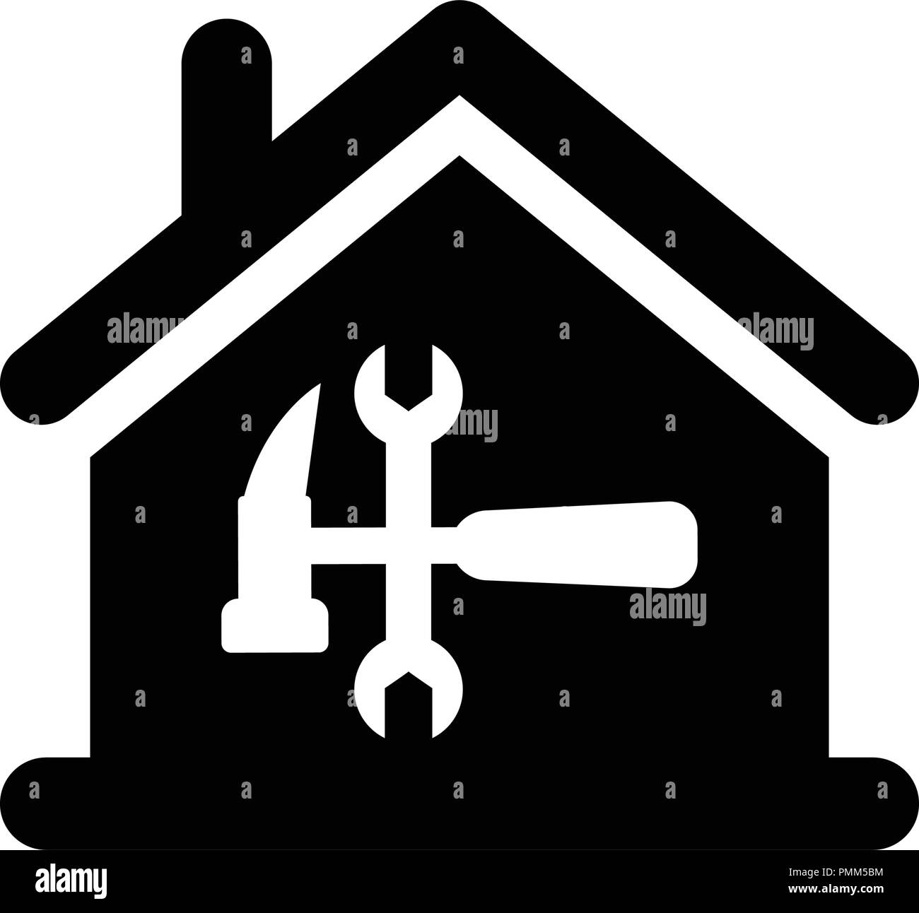 Home repair Icon vector black Stock Vector Image & Art - Alamy