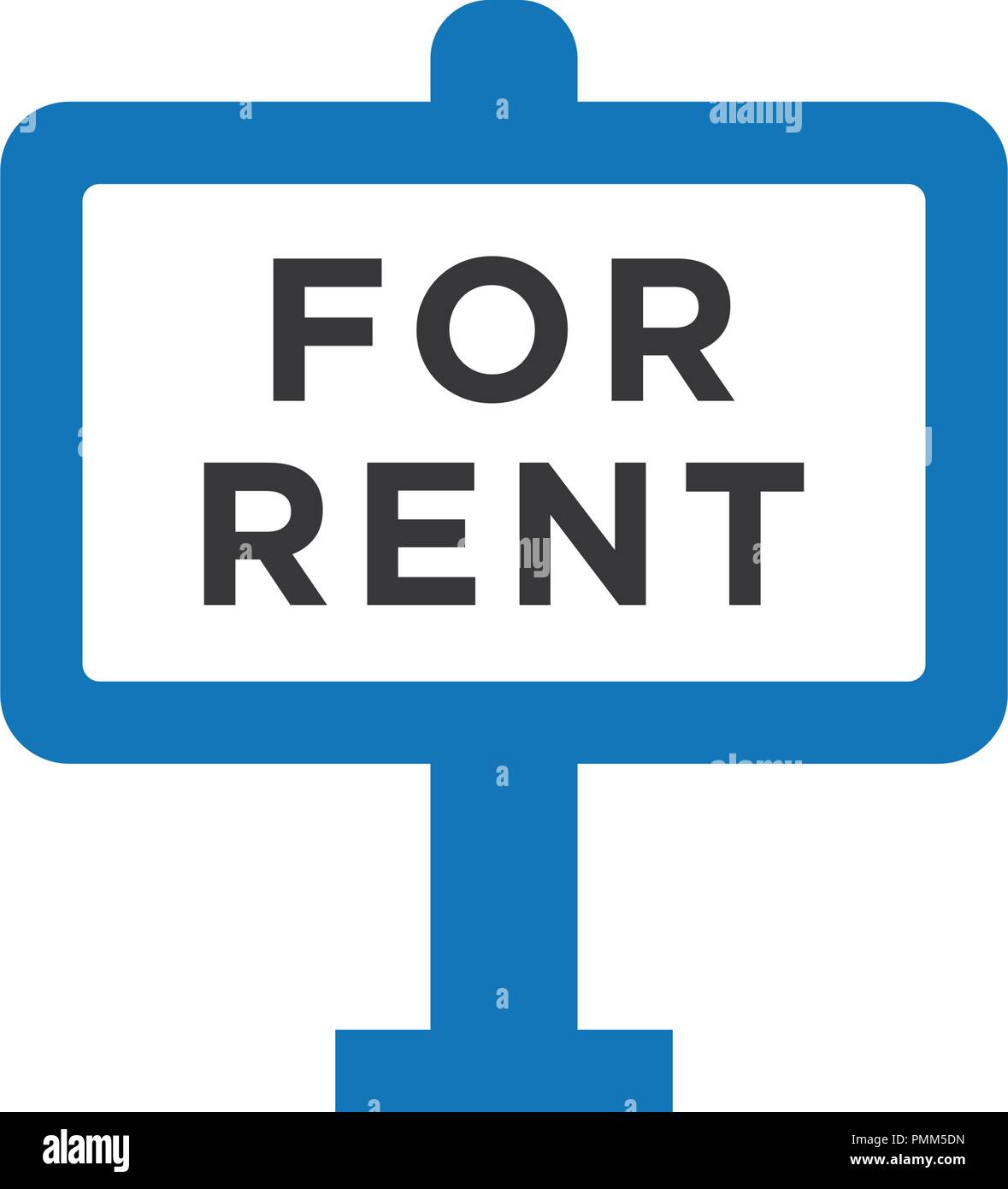 Vector for rent sign icon blue Stock Vector Image & Art - Alamy