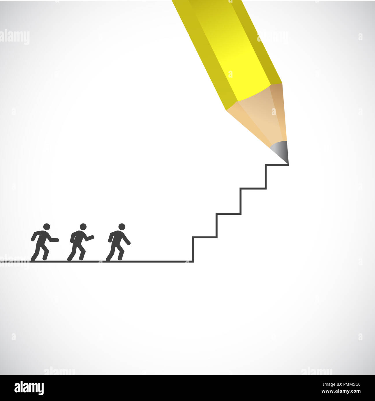 Businessman walking on stairs. career path. bussiness concept ...