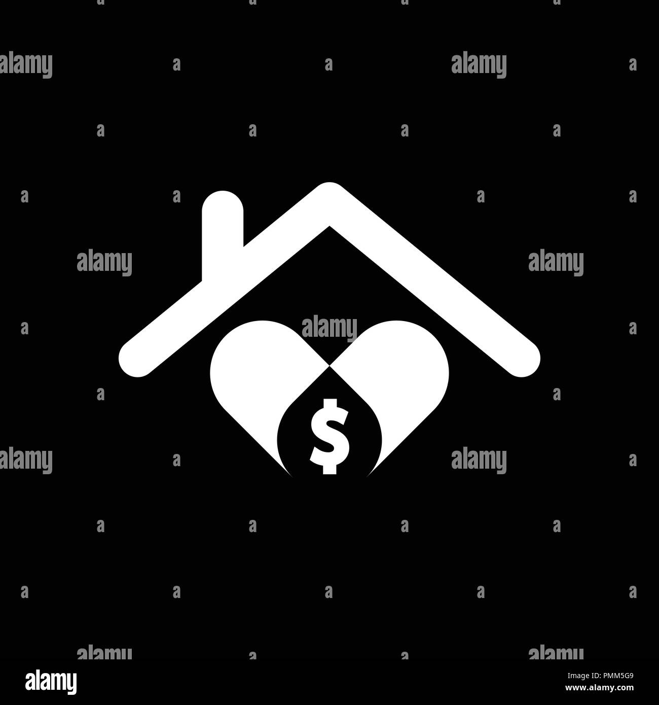 Real estate price icon vector white Stock Vector Image & Art - Alamy