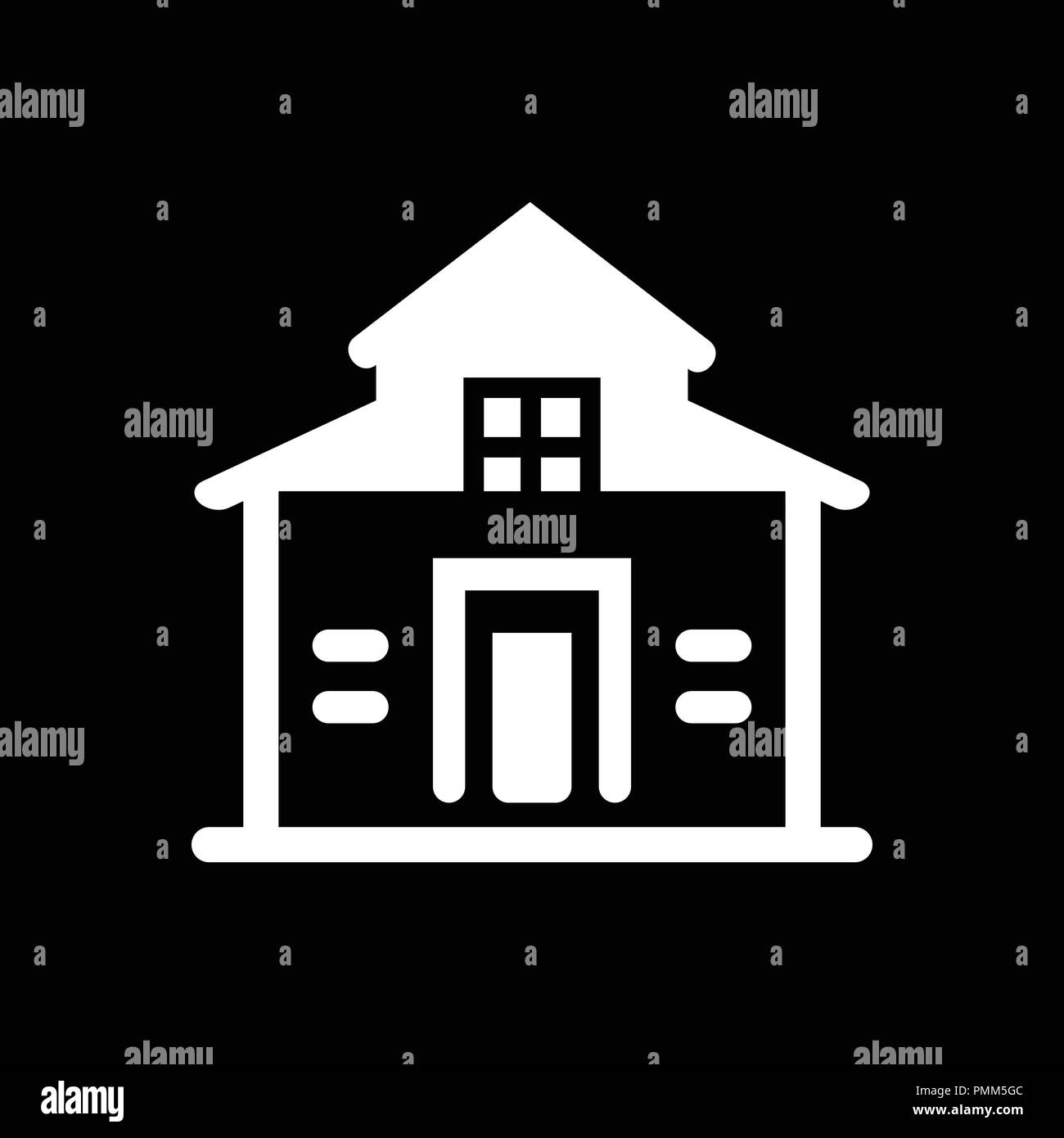 Home Icon Vector White Stock Vector Image & Art - Alamy