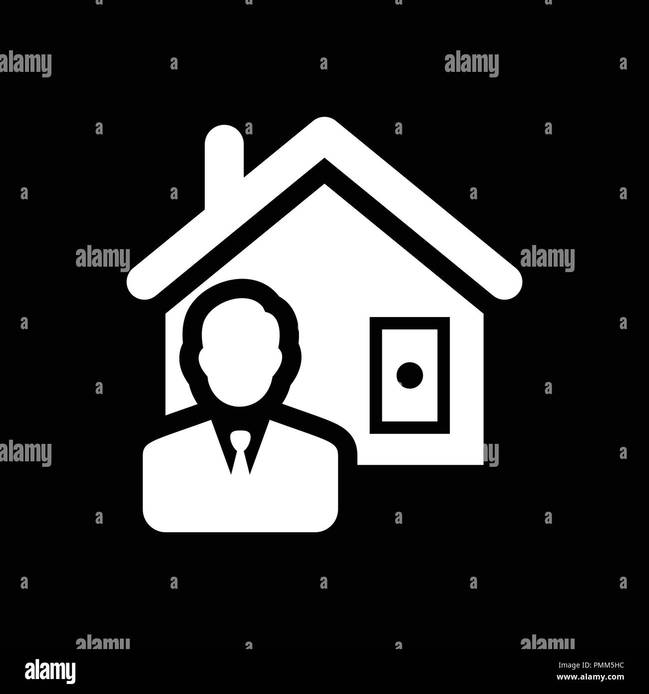 House agent icon vector Black and White Stock Photos & Images - Alamy
