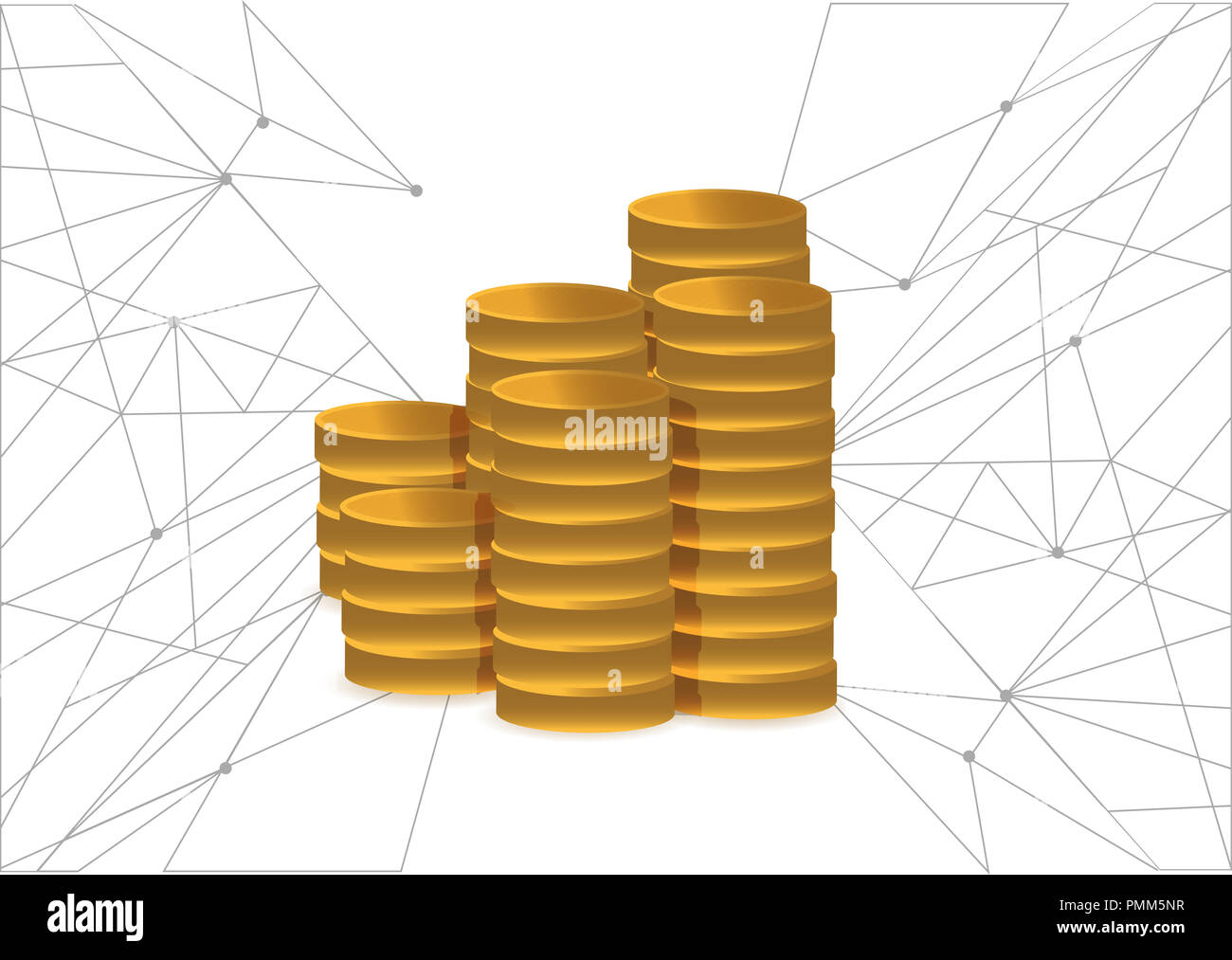 financial network concept. business concept. illustration over a white ...