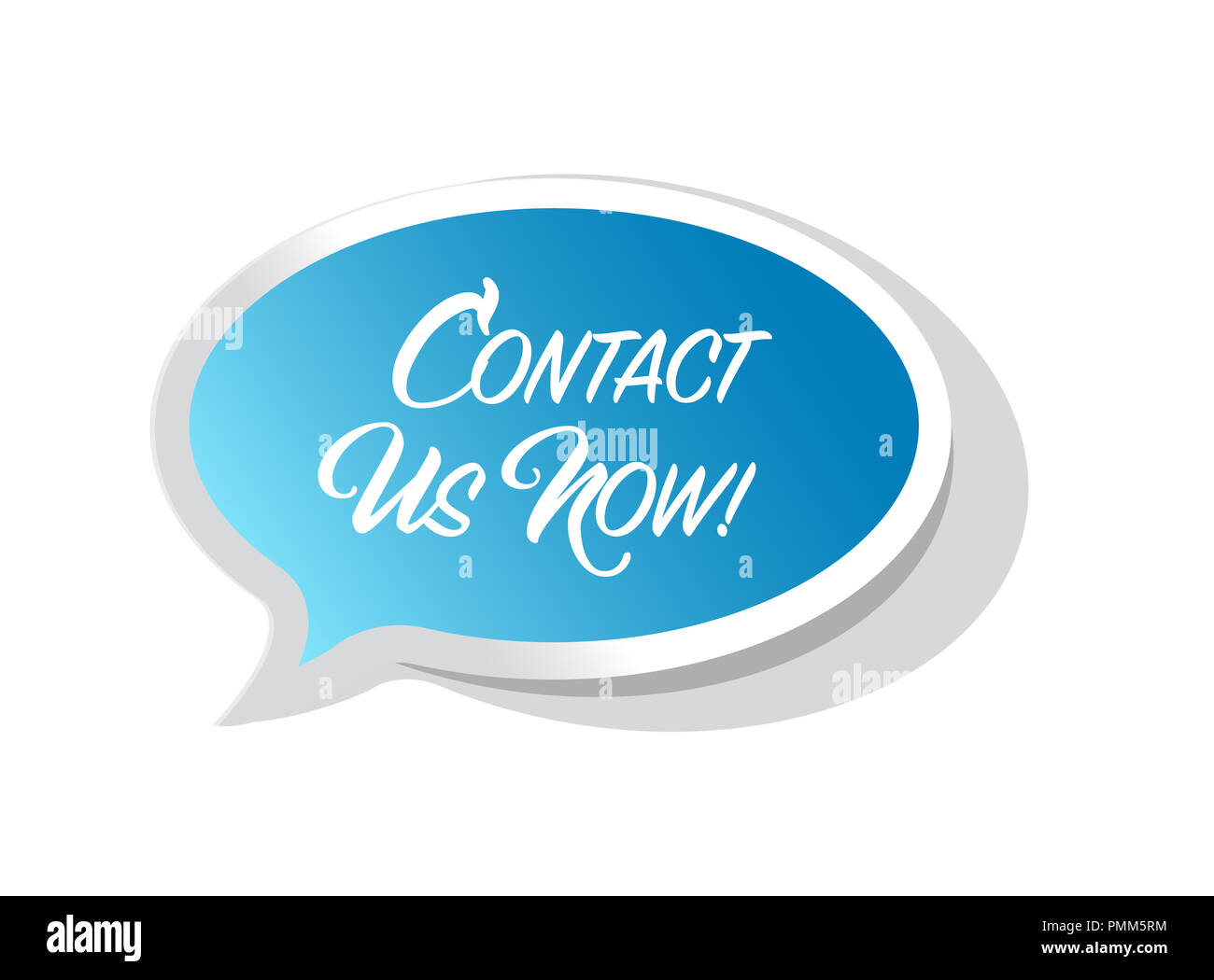 Contact us now bright ribbon message isolated over a white background ...