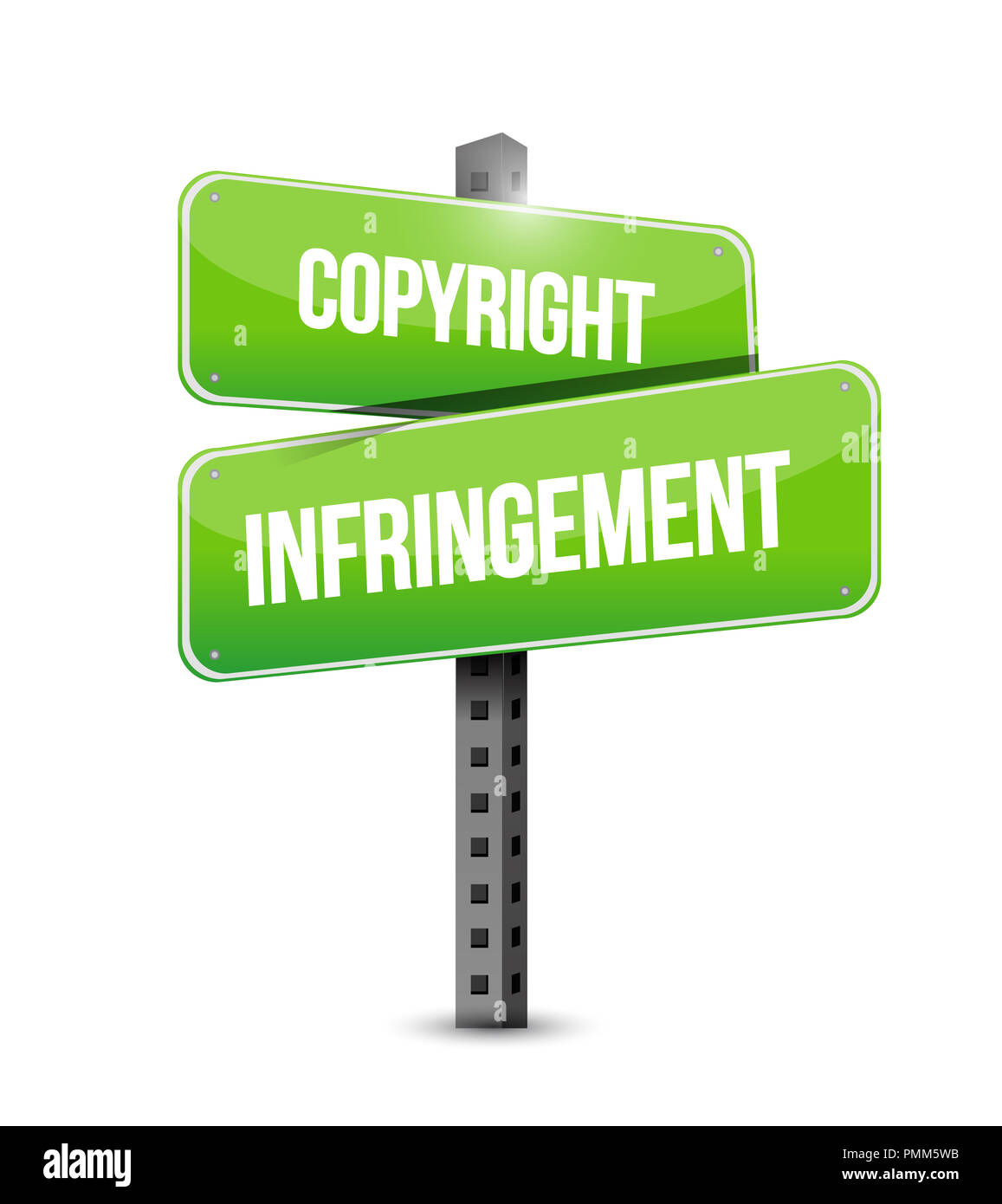copyright infringement sign illustration. isolated over a white ...