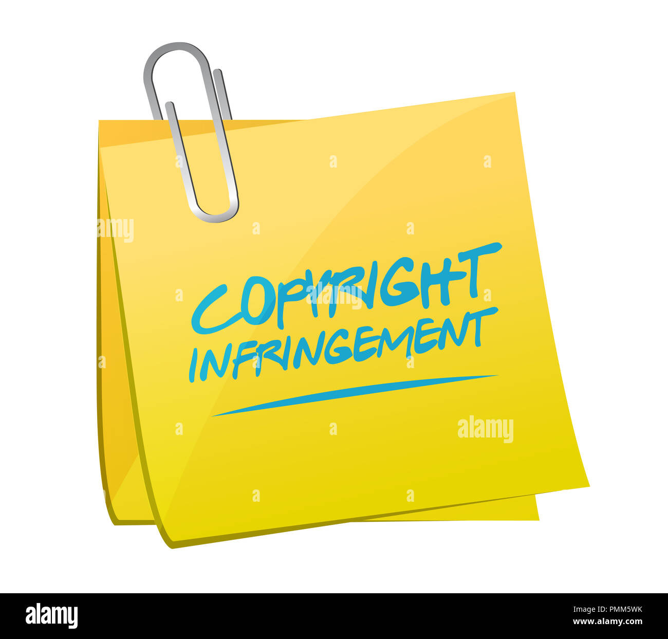 copyright infringement post illustration. isolated over a white ...