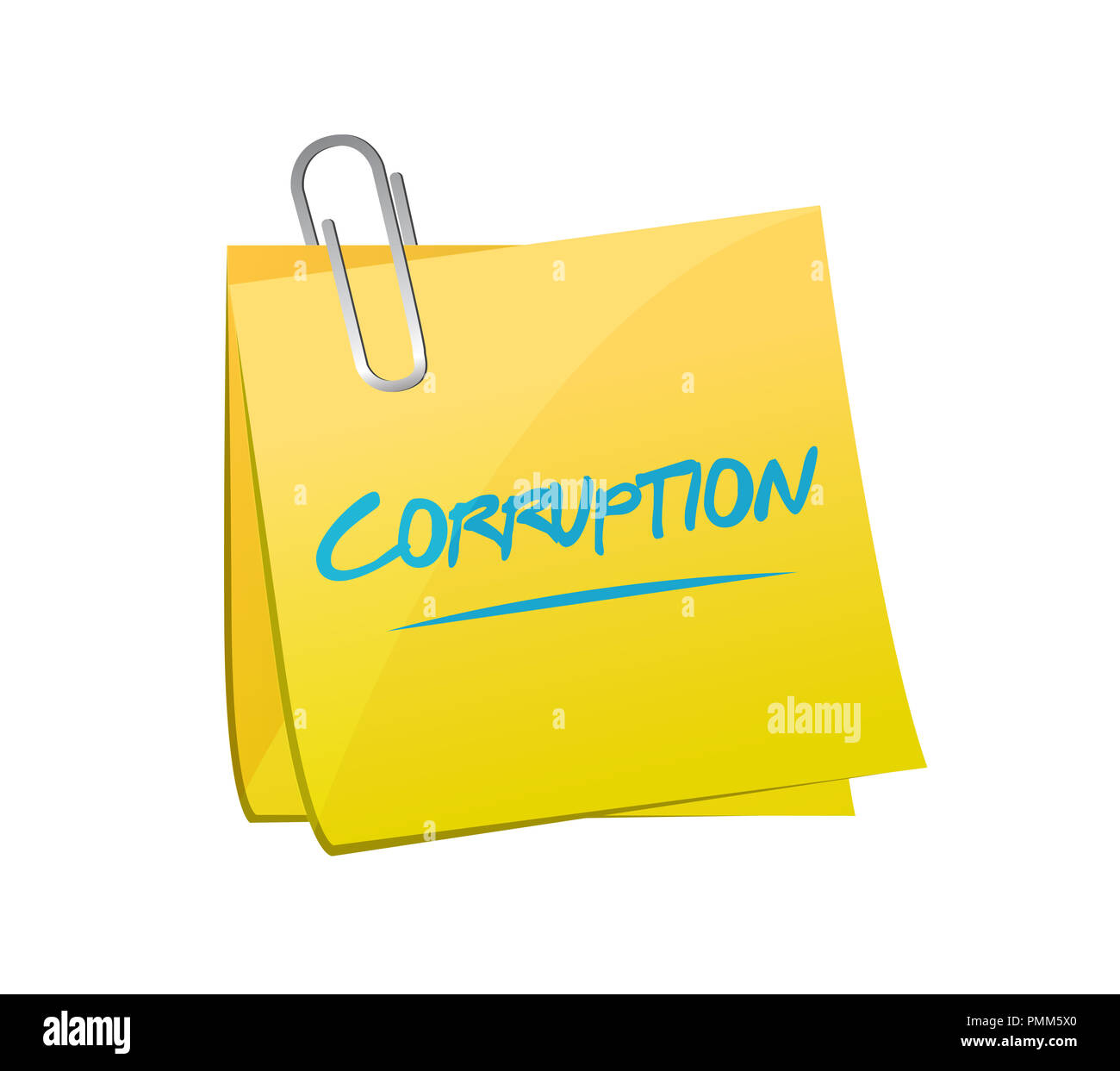corruption post sign. Vector illustration design over white background ...