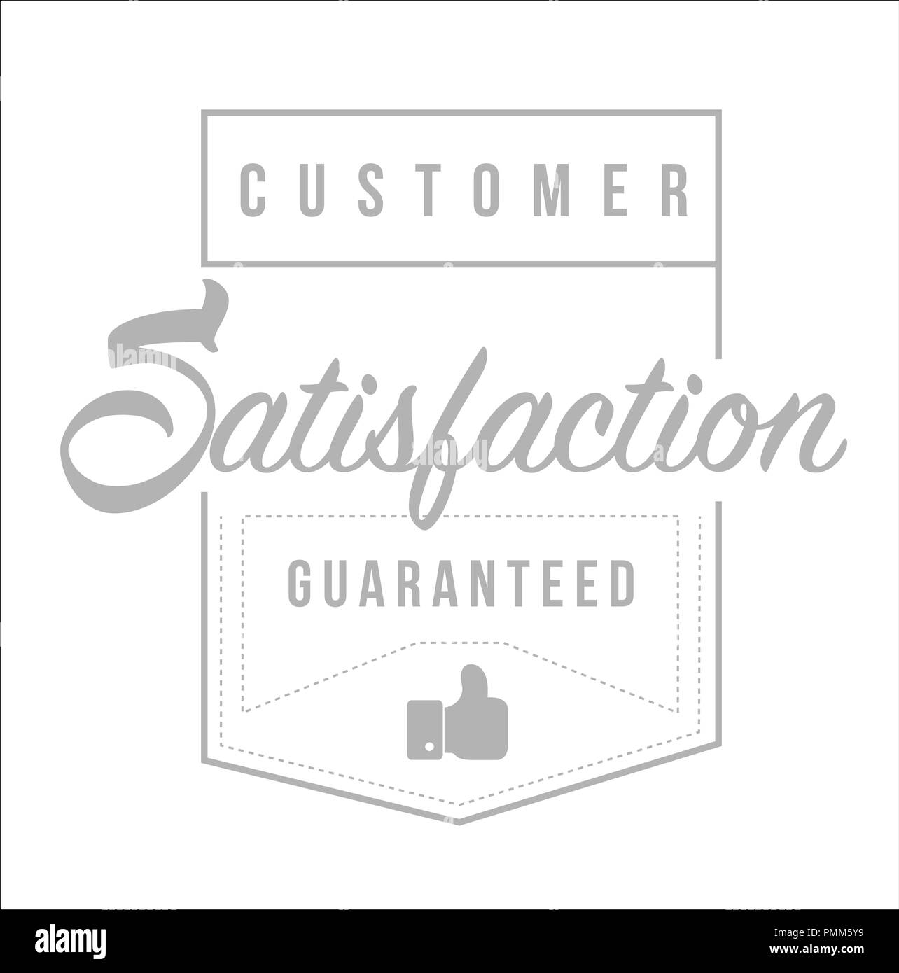 Customer Satisfaction guaranteed Modern stamp message design isolated ...