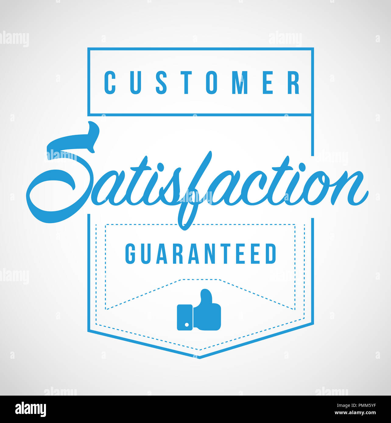 Customer Satisfaction guaranteed Modern stamp message design isolated ...