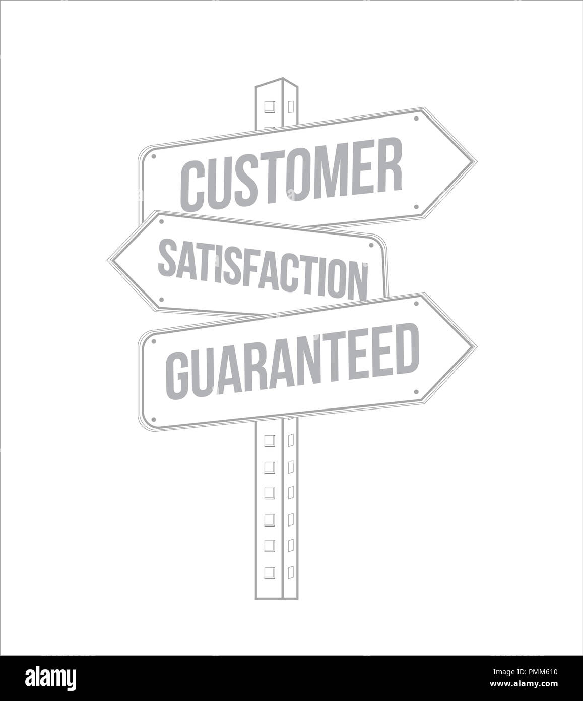 Customer Satisfaction guaranteed multiple destination street sign ...