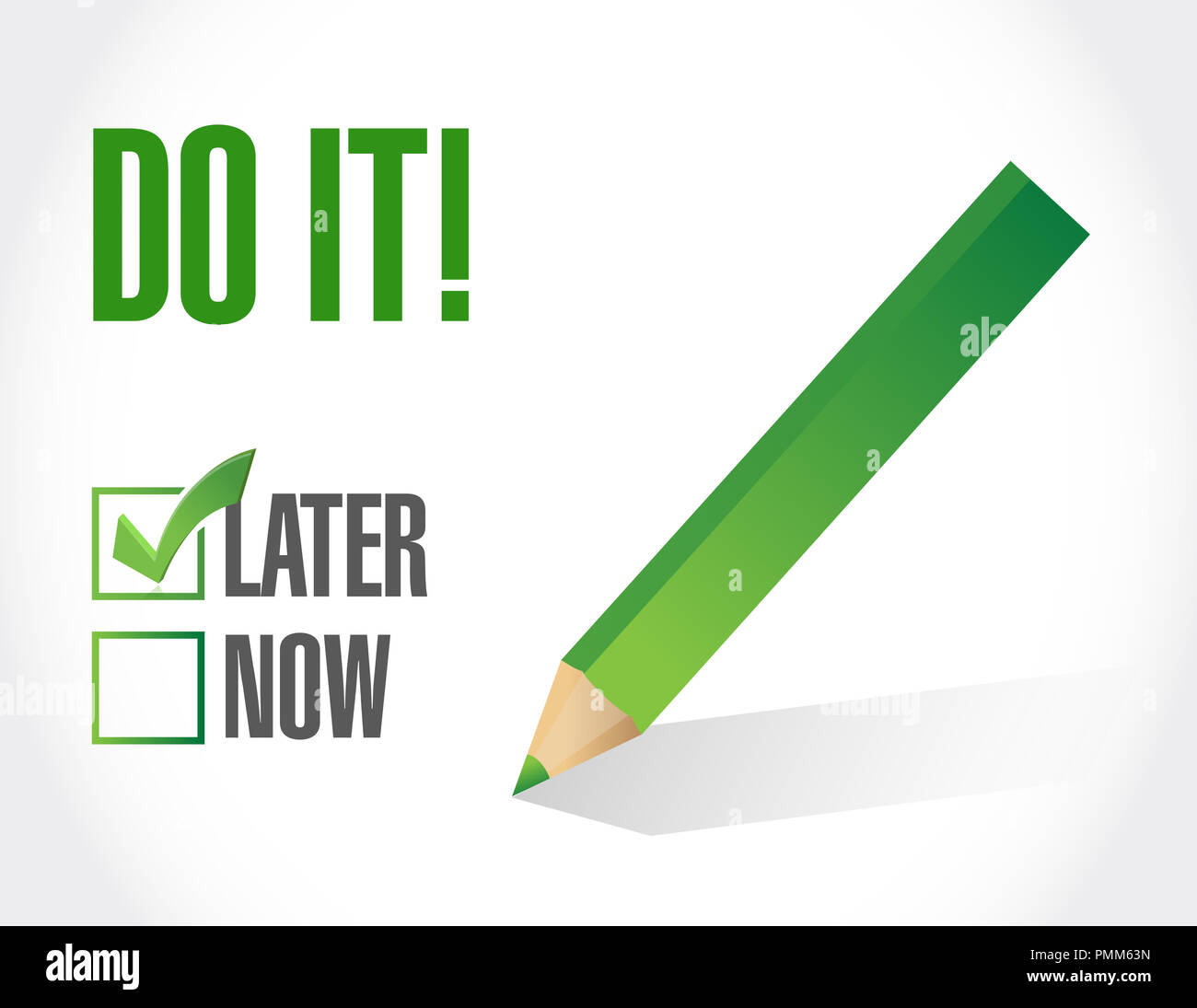 do it check mark. later concept. Vector Illustration. isolated over ...
