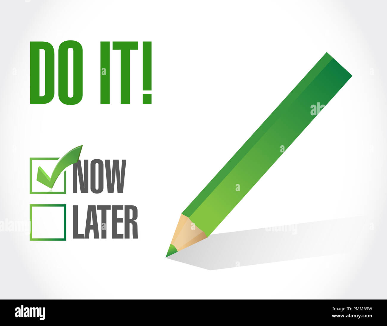 do it check mark. now concept. Vector Illustration. isolated over white ...