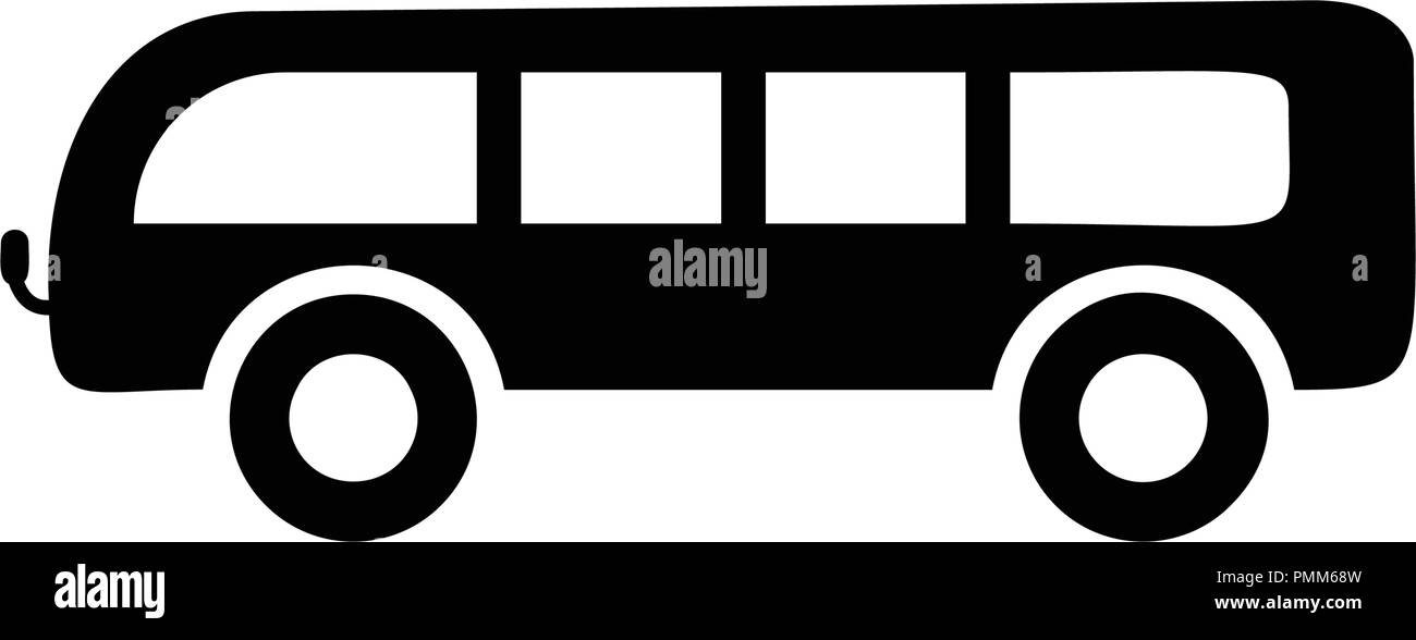 Bus sign icon Public transport symbol Black Stock Vector Image & Art ...