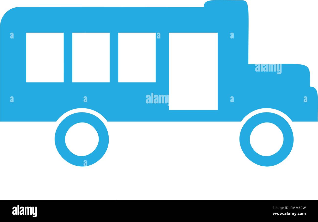 Blue bus sign Stock Vector Images - Alamy