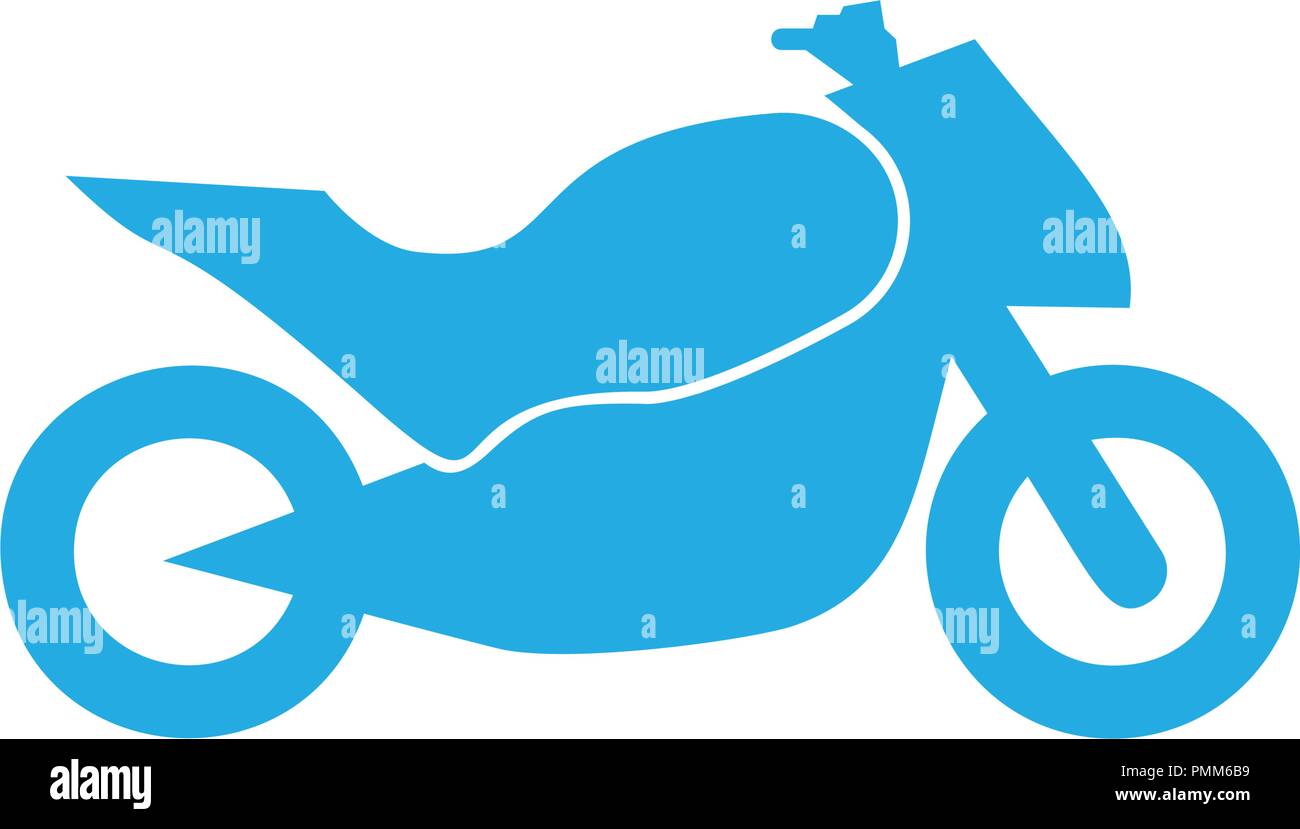 Motorbike motorcycle symbol icon blue Stock Vector Image & Art - Alamy