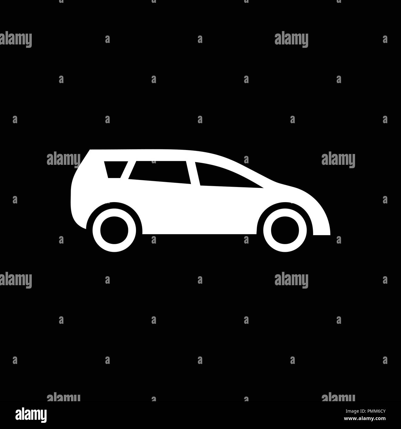 Modern car icon White Stock Vector Image & Art - Alamy