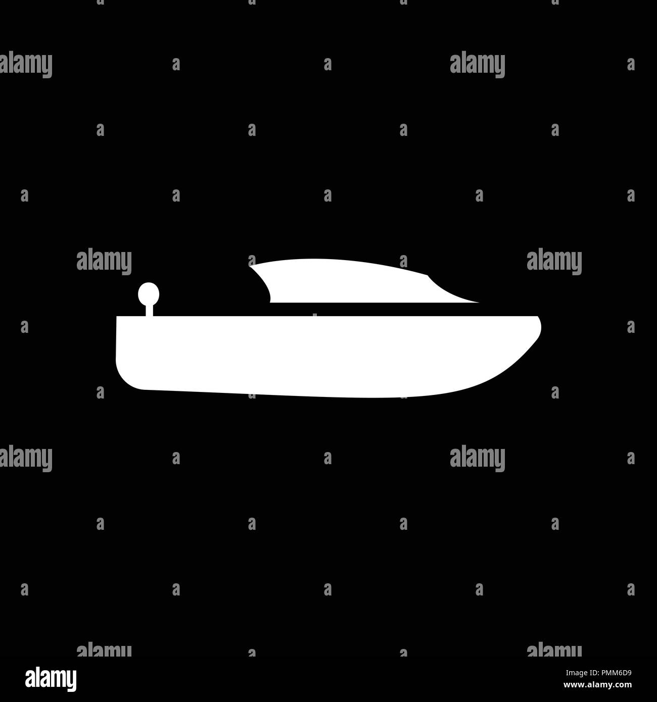 Boat Icon Vector White Stock Vector Image & Art - Alamy