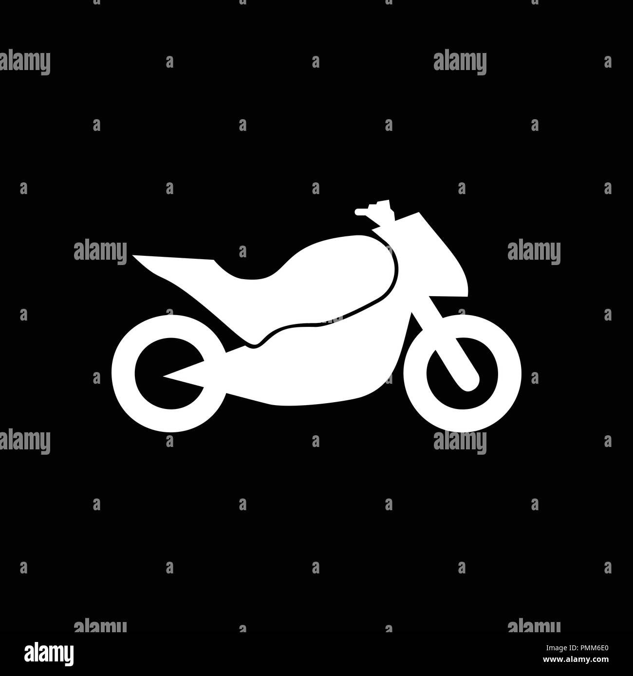 Motorbike motorcycle symbol icon white Stock Vector Image & Art - Alamy