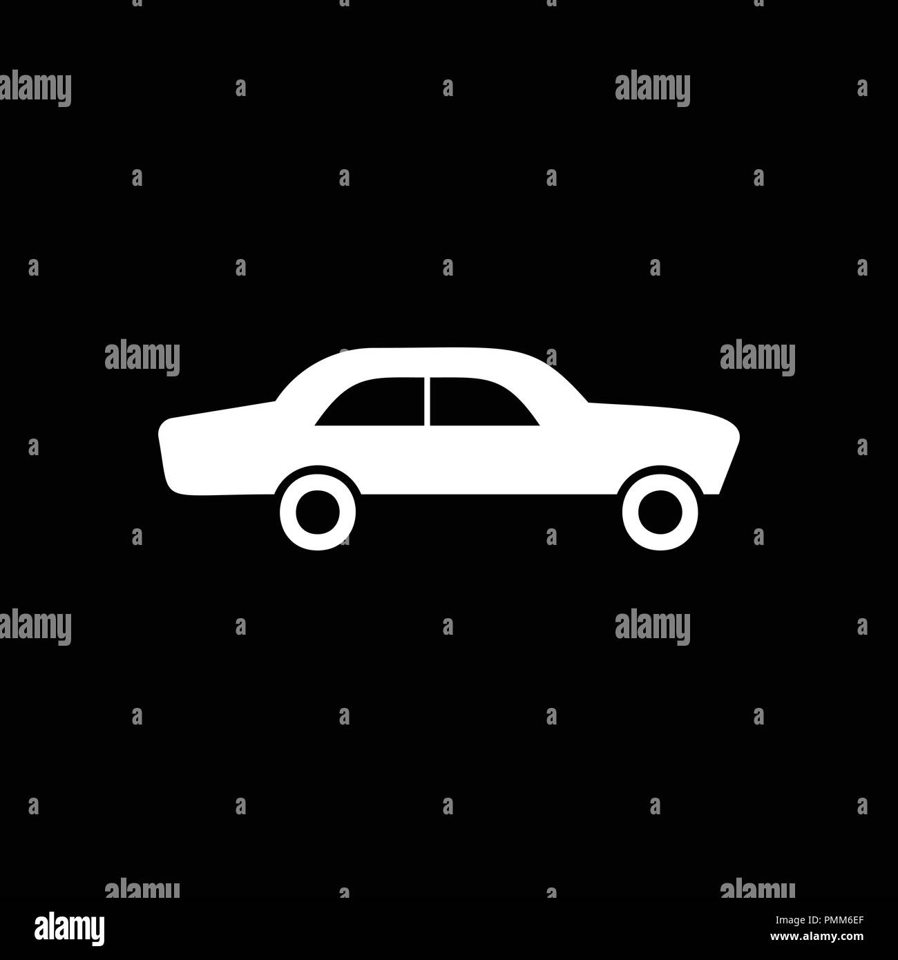 Car icon vector 2 white Stock Vector Image & Art - Alamy