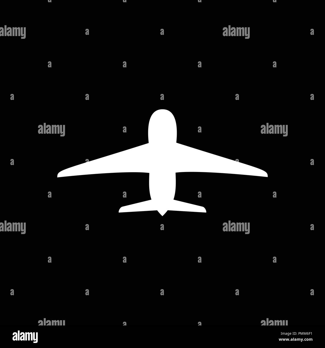 Vector airplane Icon white Stock Vector Image & Art - Alamy