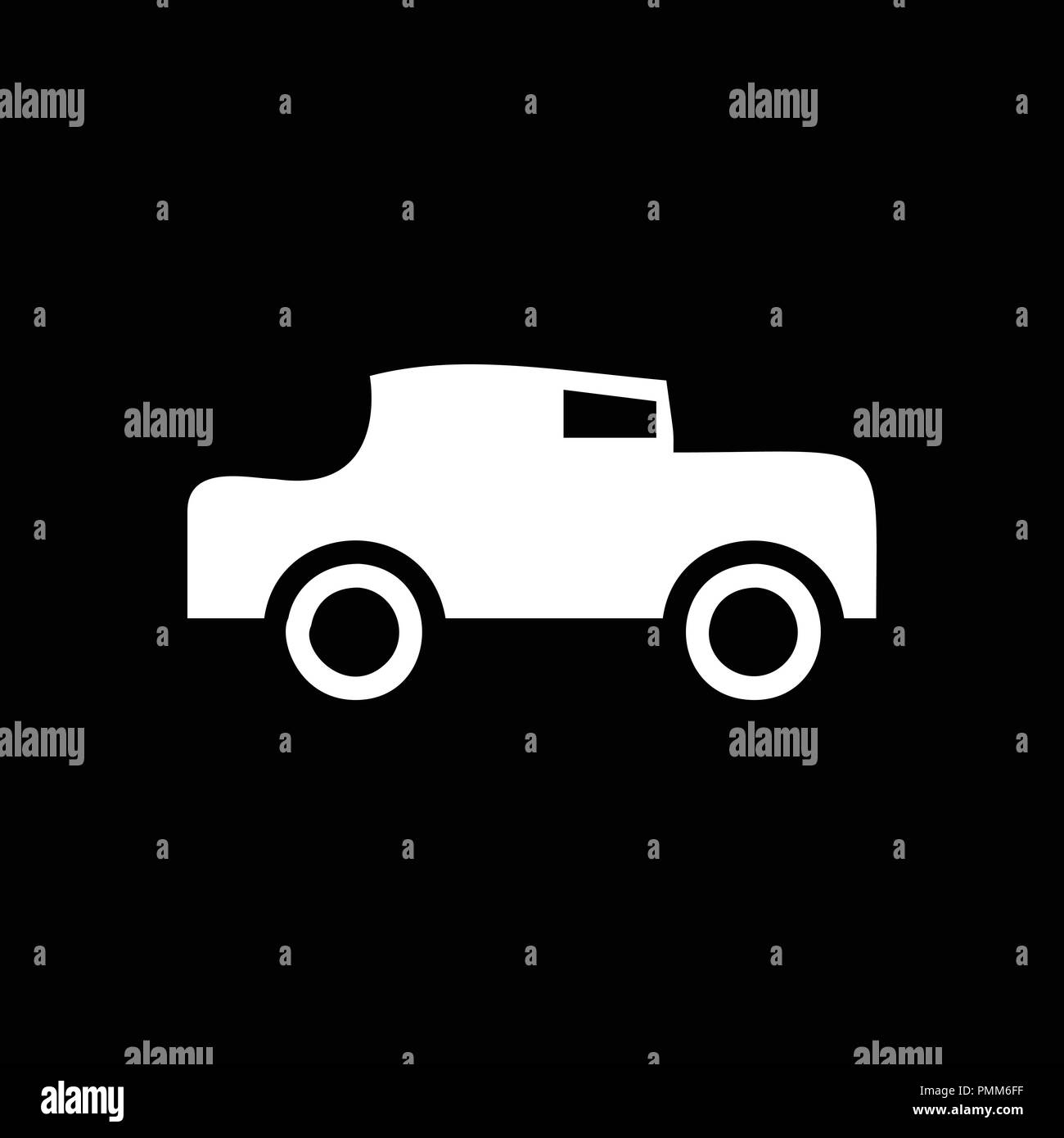 Old model car icon vector White Stock Vector Image & Art - Alamy