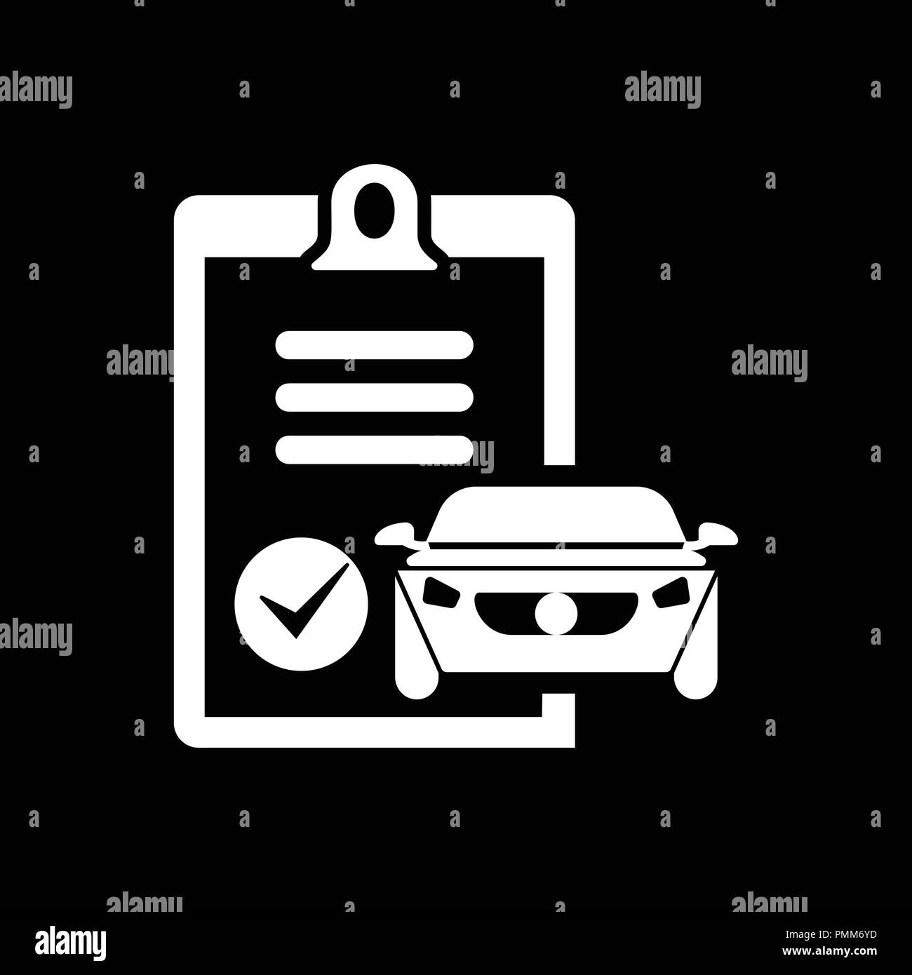 Car insurance agency icon vector - Car loan agreement Document icon ...