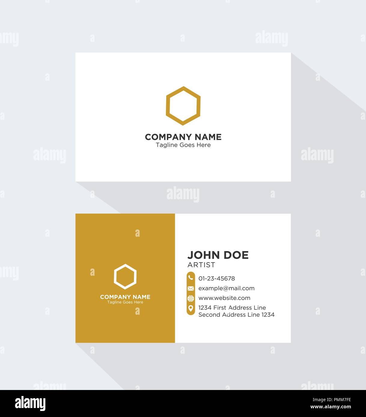 Yellow business card hi-res stock photography and images - Alamy