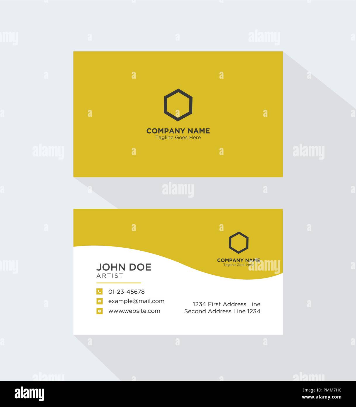 Yellow business card hi-res stock photography and images - Alamy