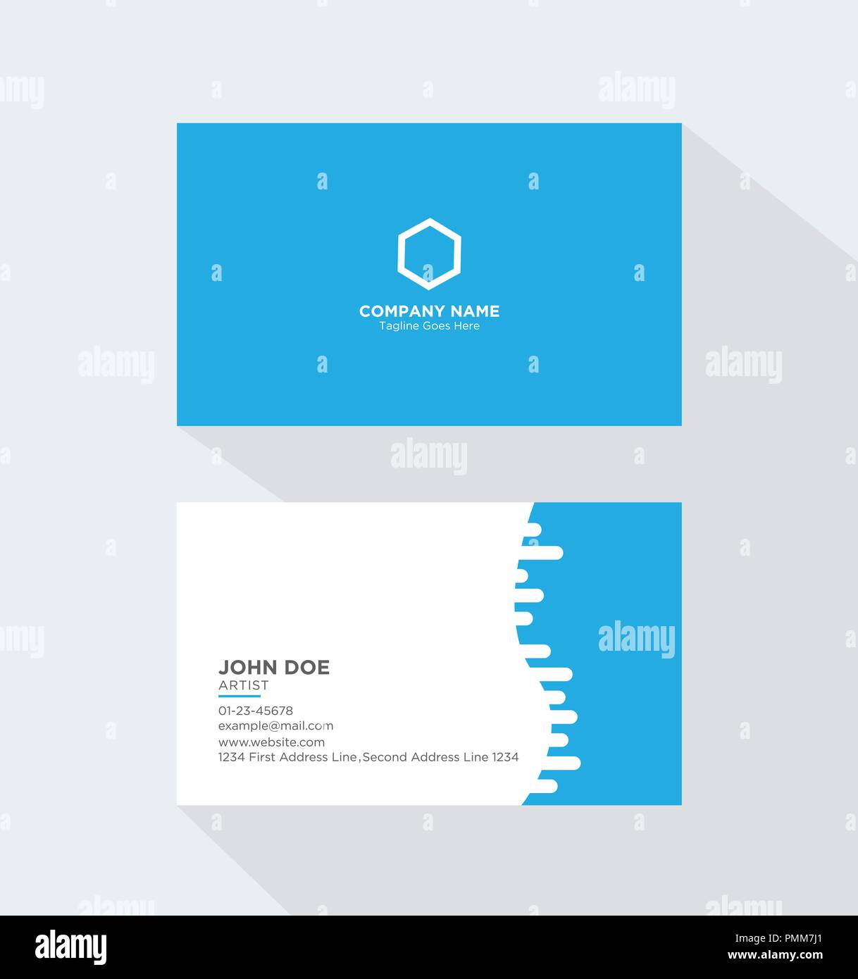 Simple Blue Business Card Stock Vector Image & Art - Alamy