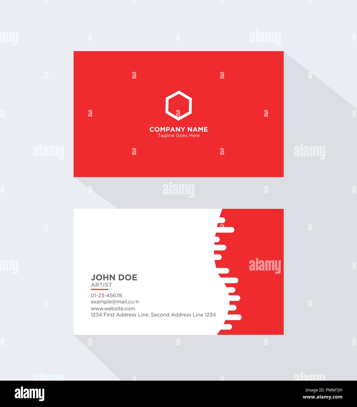 Simple Red Business Card Stock Vector Image & Art - Alamy