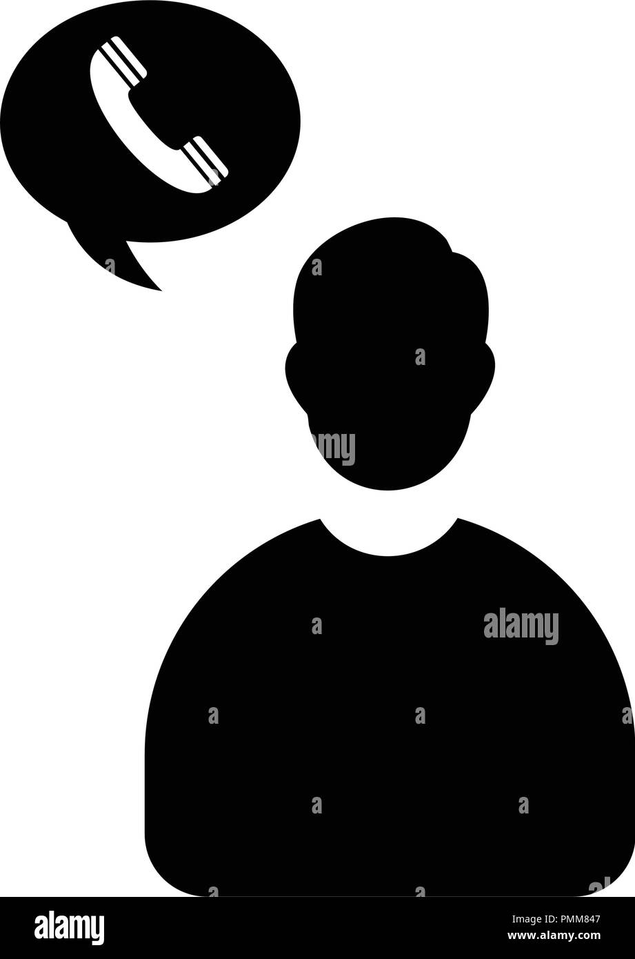 Business agent support icon black Stock Vector Image & Art - Alamy