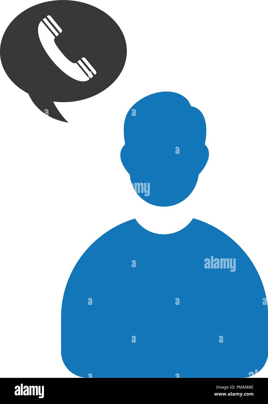 Business agent support icon blue Stock Vector Image & Art - Alamy